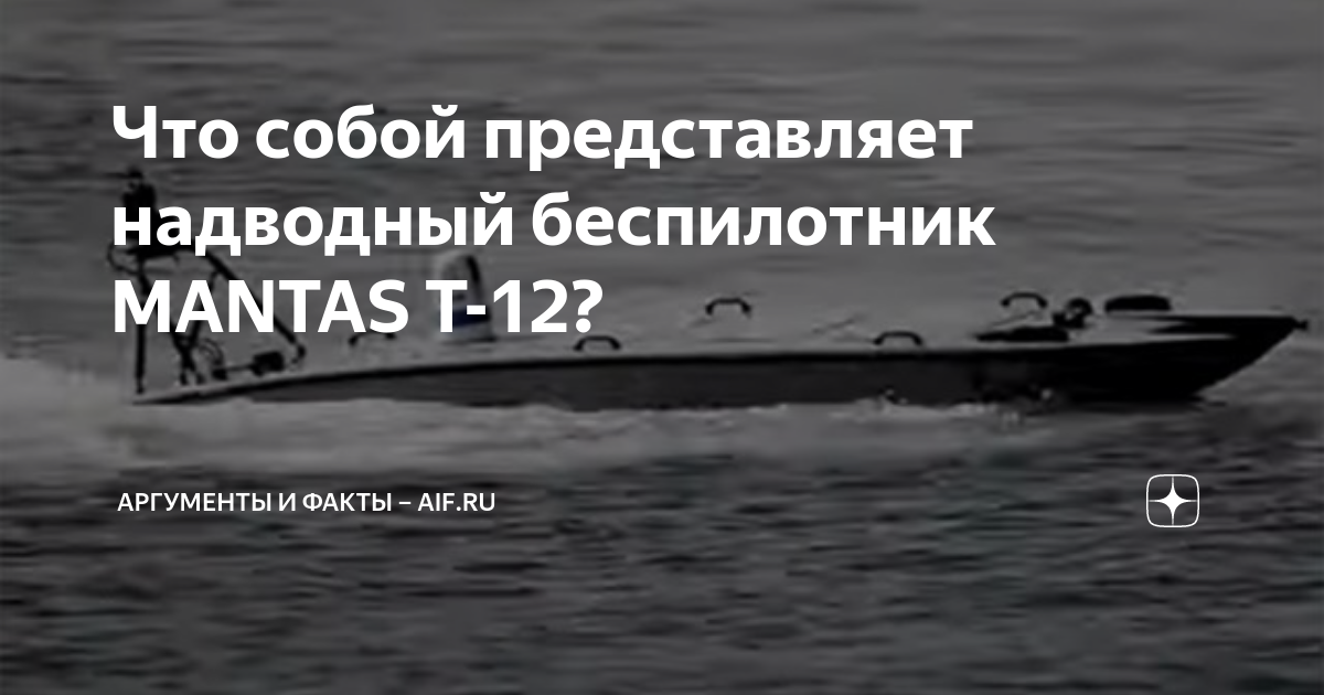 Что собой представляет надводный беспилотник MANTAS T-12? | Аргументы и факты – aif.ru | Дзен