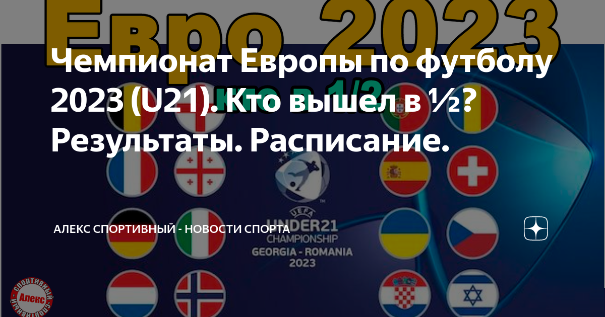 Чемпионат Европы по футболу 2023 (U21). Кто вышел в ½? Результаты. Расписание. | Алекс ...
