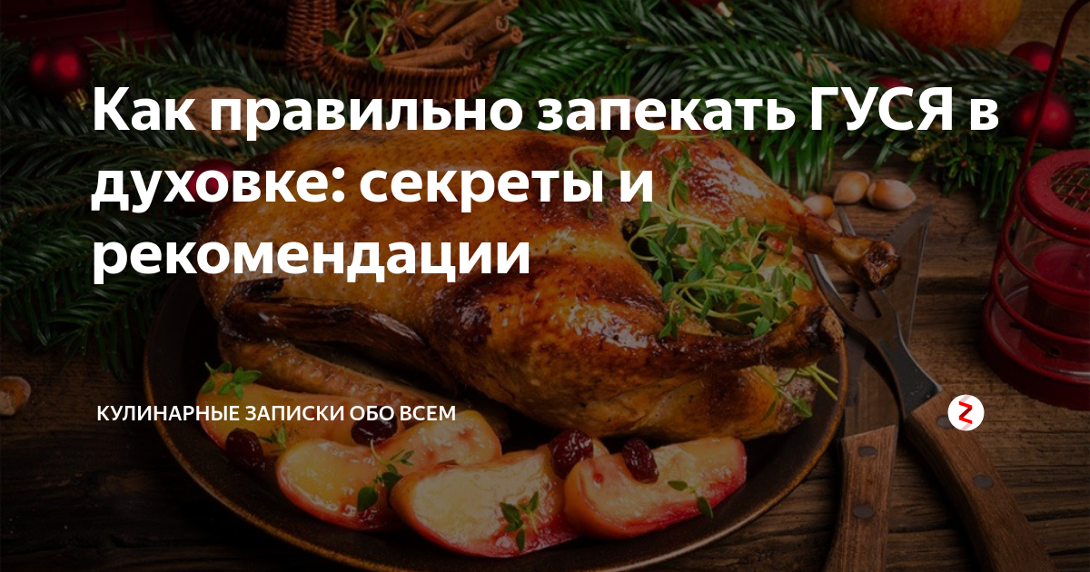 Как правильно запекать ГУСЯ в духовке: секреты и рекомендации ...