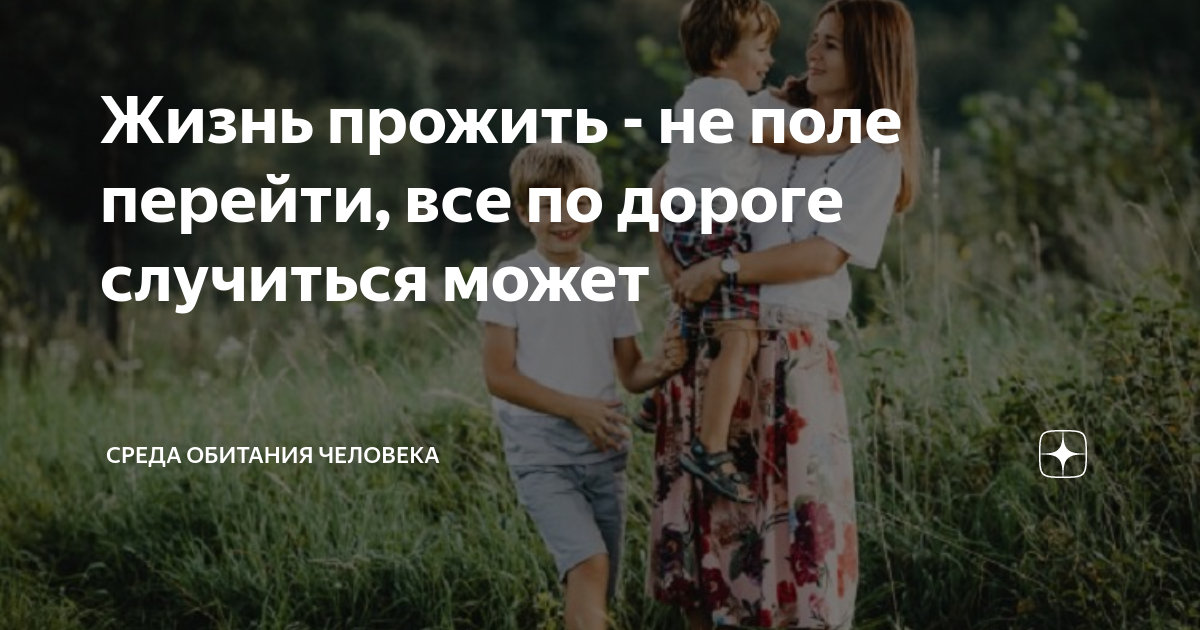 Жизнь прожить не поле перейти все по дороге случиться может СРЕДА