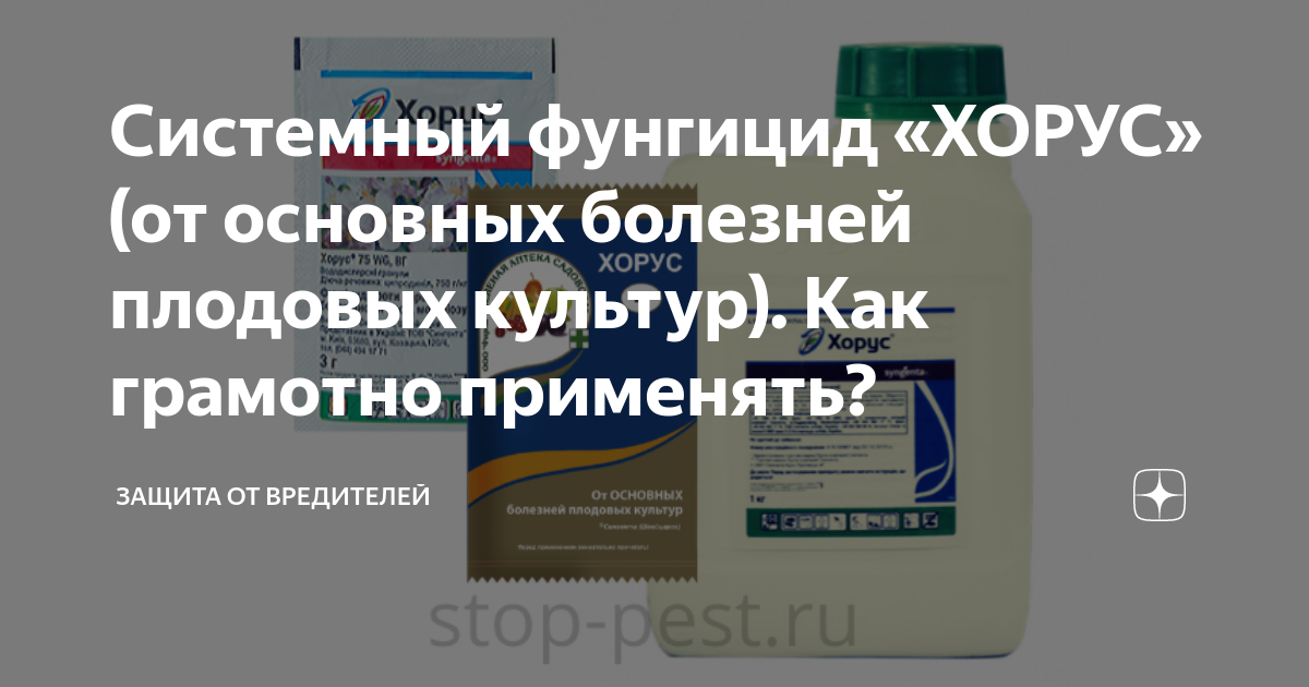 Системный фунгицид «ХОРУС» (от основных болезней плодовых культур). Как ...