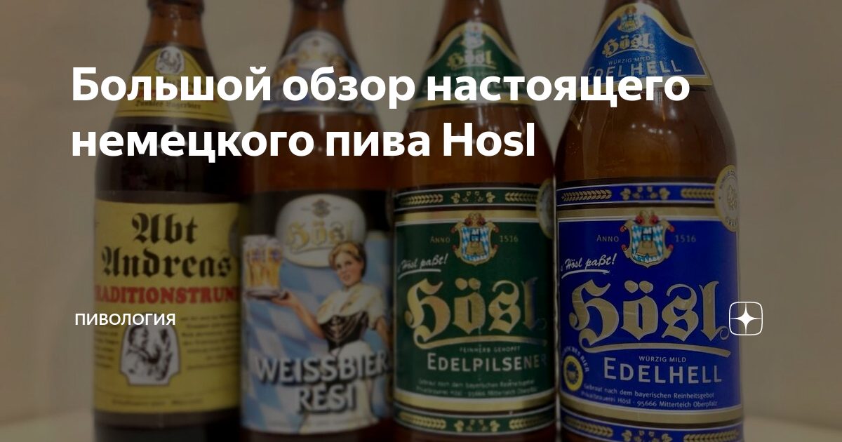 Большой обзор настоящего немецкого пива Hosl | Пивология | Дзен