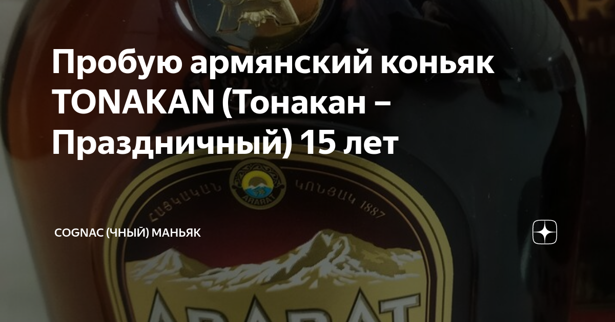 Пробую армянский коньяк TONAKAN (Тонакан – Праздничный) 15 лет | Cognac ...