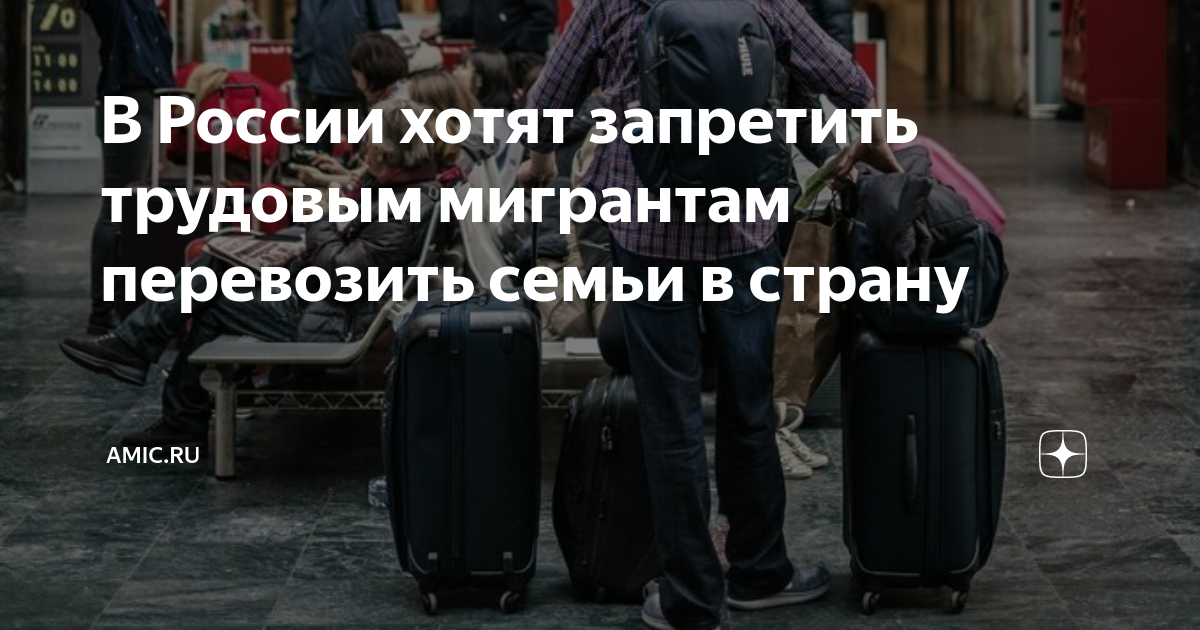 В России хотят запретить трудовым мигрантам перевозить семьи в страну