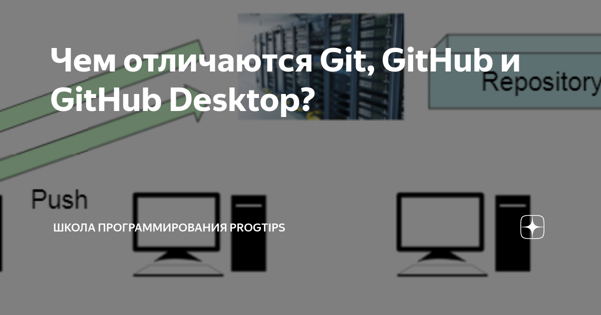 Чем отличаются Git, GitHub и GitHub Desktop? | Школа программирования ProgTips | Дзен