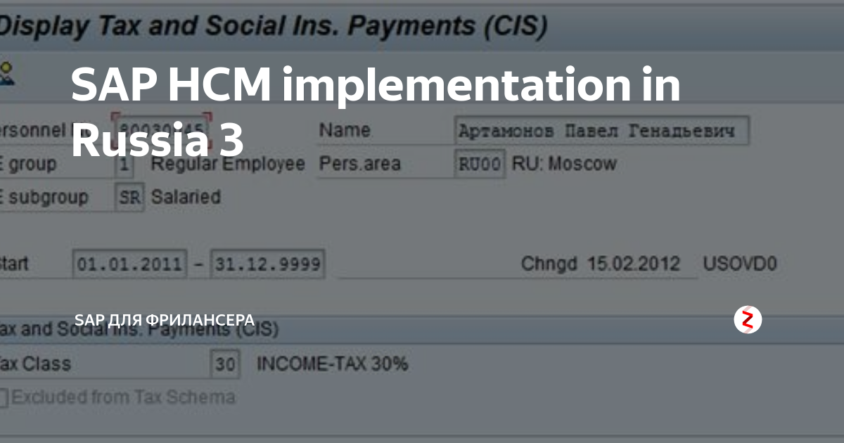 SAP HCM implementation in Russia 3 | SAP для фрилансера | Дзен