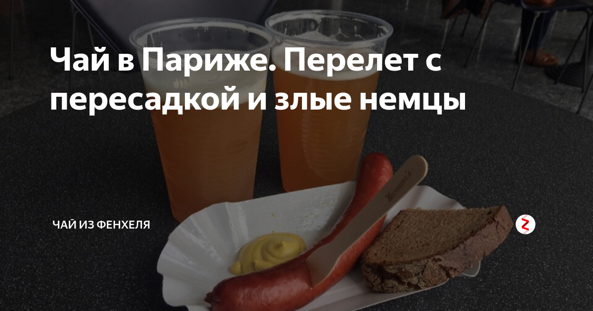 Чай в Париже. Перелет с пересадкой и злые немцы | Чай из фенхеля | Дзен