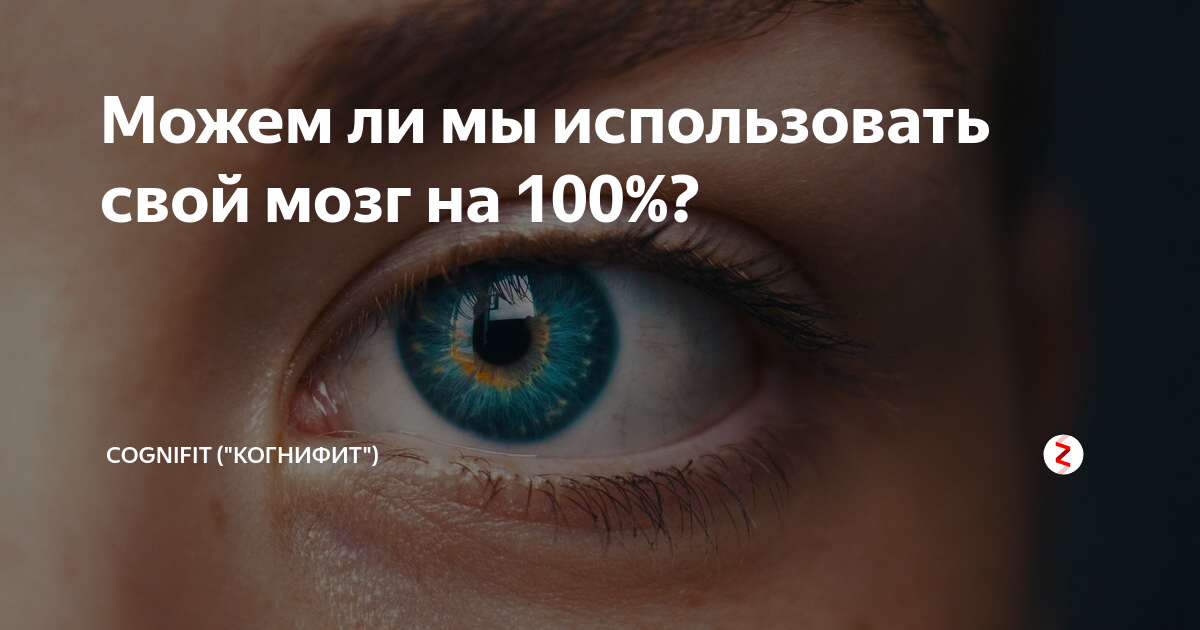 Можем ли мы использовать свой мозг на 100%? | CogniFit ("КогниФит") | Дзен