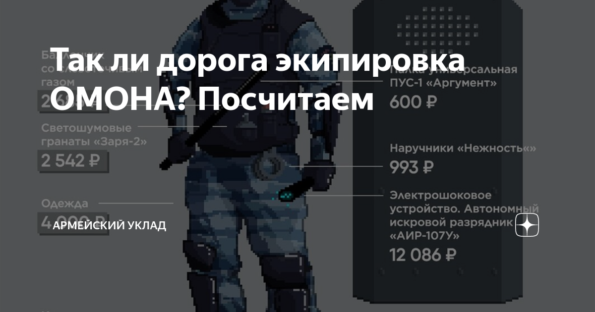 Так ли дорога экипировка ОМОНА? Посчитаем | Армейский уклад | Дзен
