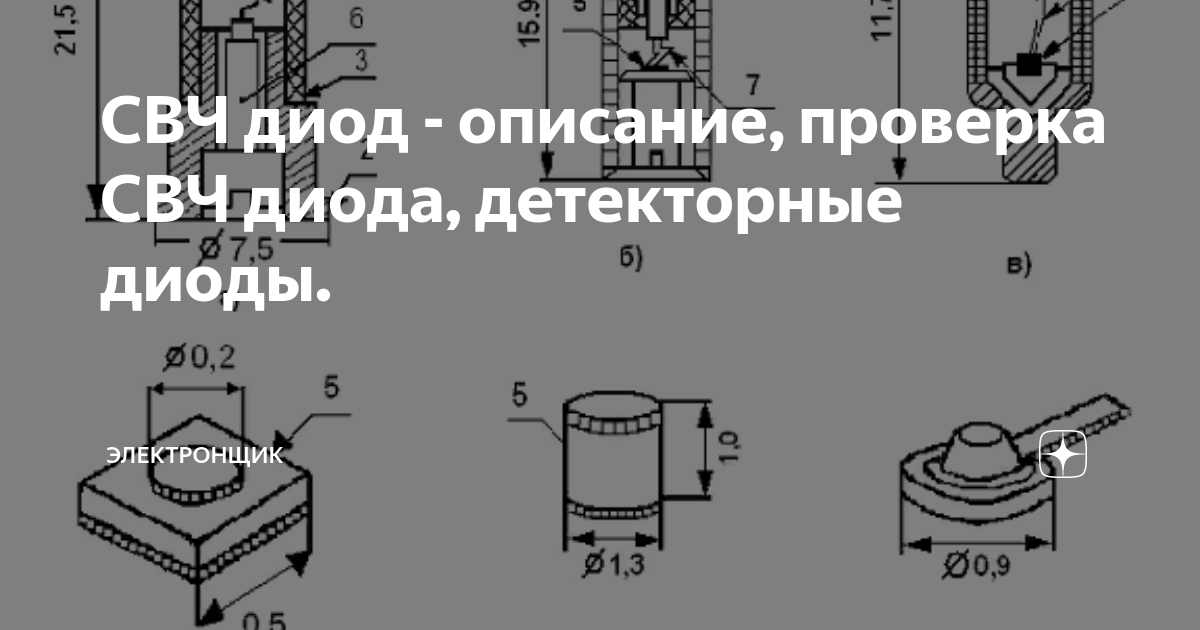 СВЧ диод - описание, проверка СВЧ диода, детекторные диоды ...