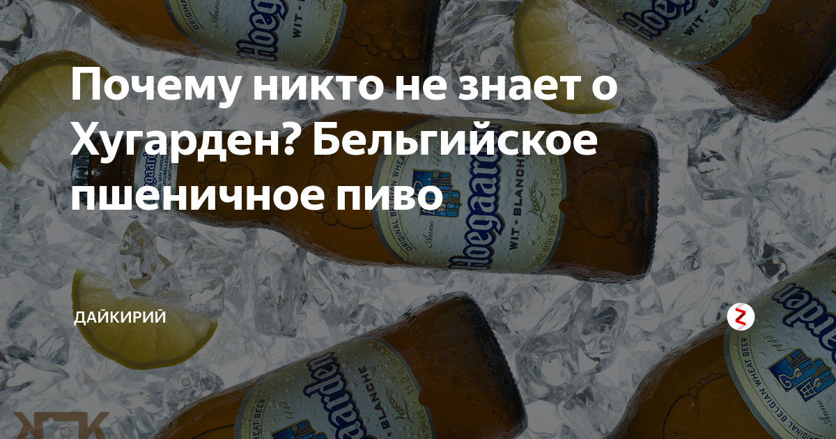 Почему никто не знает о Хугарден? Бельгийское пшеничное пиво | Дайкирий ...