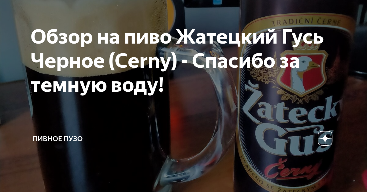 Обзор на пиво Жатецкий Гусь Черное (Cerny) - Спасибо за темную воду ...