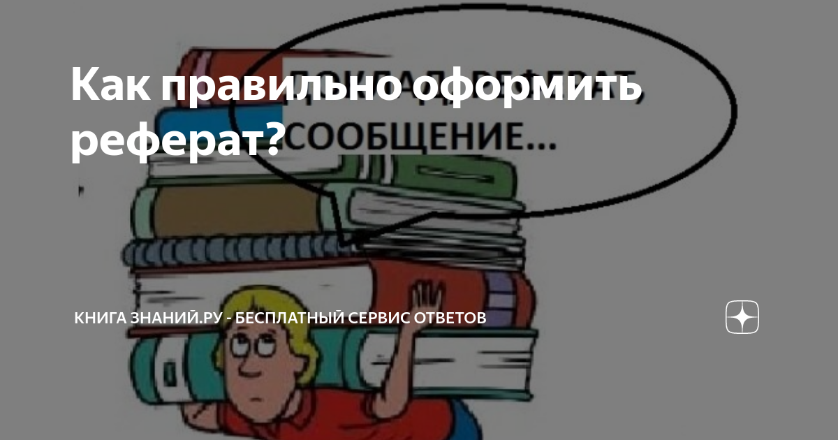 Как правильно оформить реферат Спроси ответы по учебе Дзен