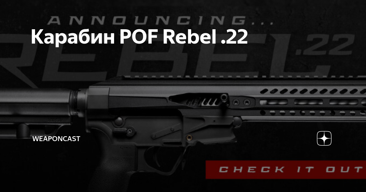 Карабин POF Rebel .22 | WeaponCast | Дзен