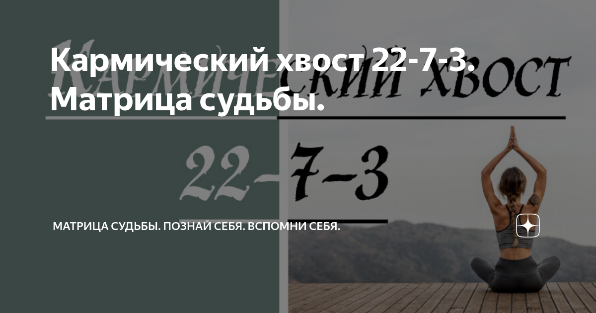 Кармический хвост 22-7-3. Матрица судьбы. | Матрица Судьбы. Обучение. | Дзен