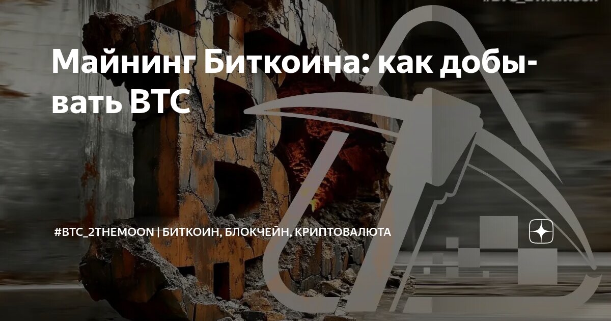 Майнинг Биткоина: как добывать BTC | #BTC_2TheMoon | Биткоин, блокчейн, криптовалюта | Дзен