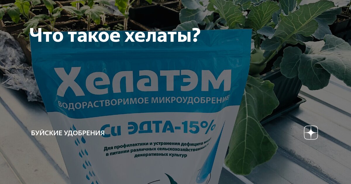 Что такое хелаты? | Буйские Удобрения | Дзен