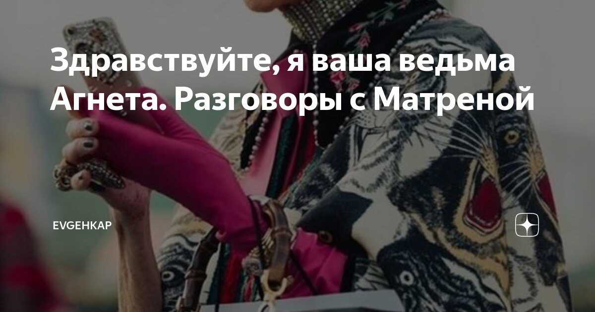 Здравствуйте, я ваша ведьма Агнета. Разговоры с Матреной | Evgehkap | Дзен