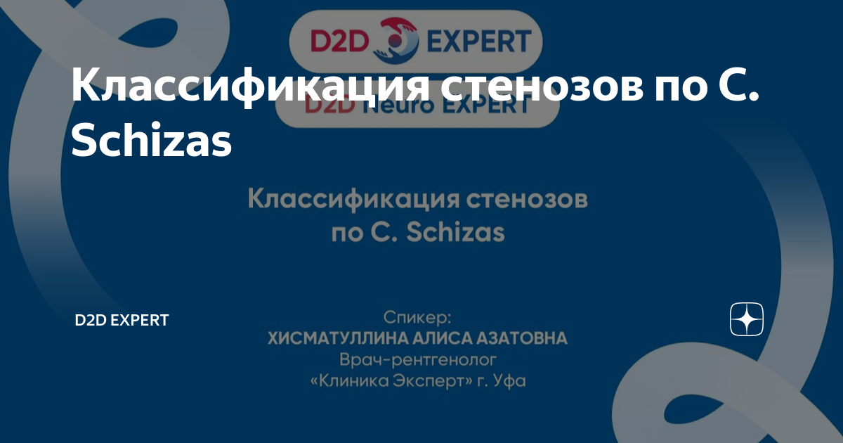 Классификация стенозов по C. Schizas | D2D Expert | Дзен