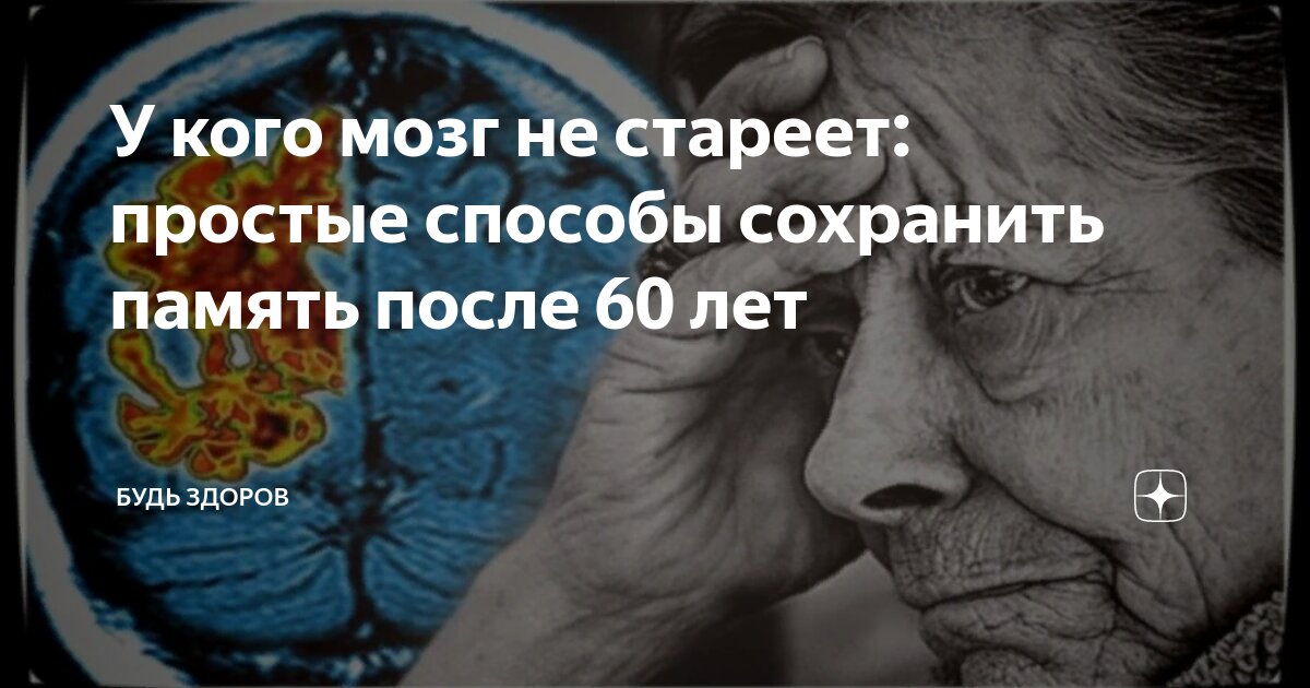У кого мозг не стареет: простые способы сохранить память после 60 лет ...