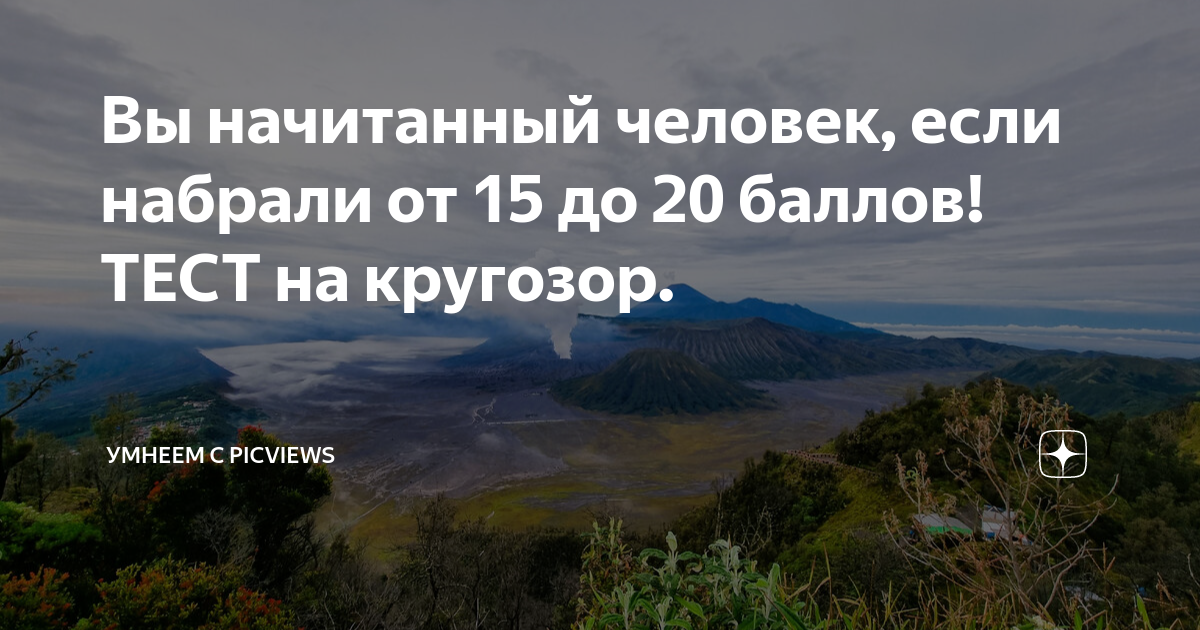 Вы начитанный человек, если набрали от 15 до 20 баллов! ТЕСТ на ...