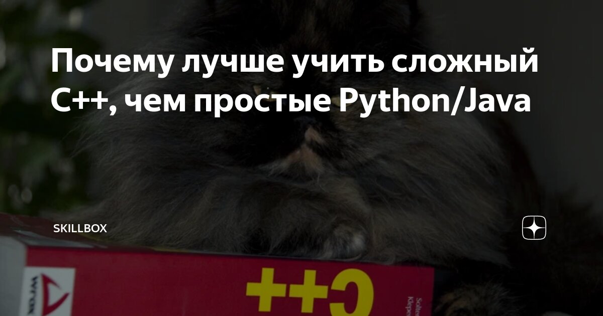 Почему лучше учить сложный C++, чем простые Python/Java | Skillbox | Дзен