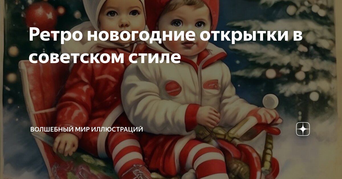 Ретро новогодние открытки в советском стиле | Волшебный мир иллюстраций ...
