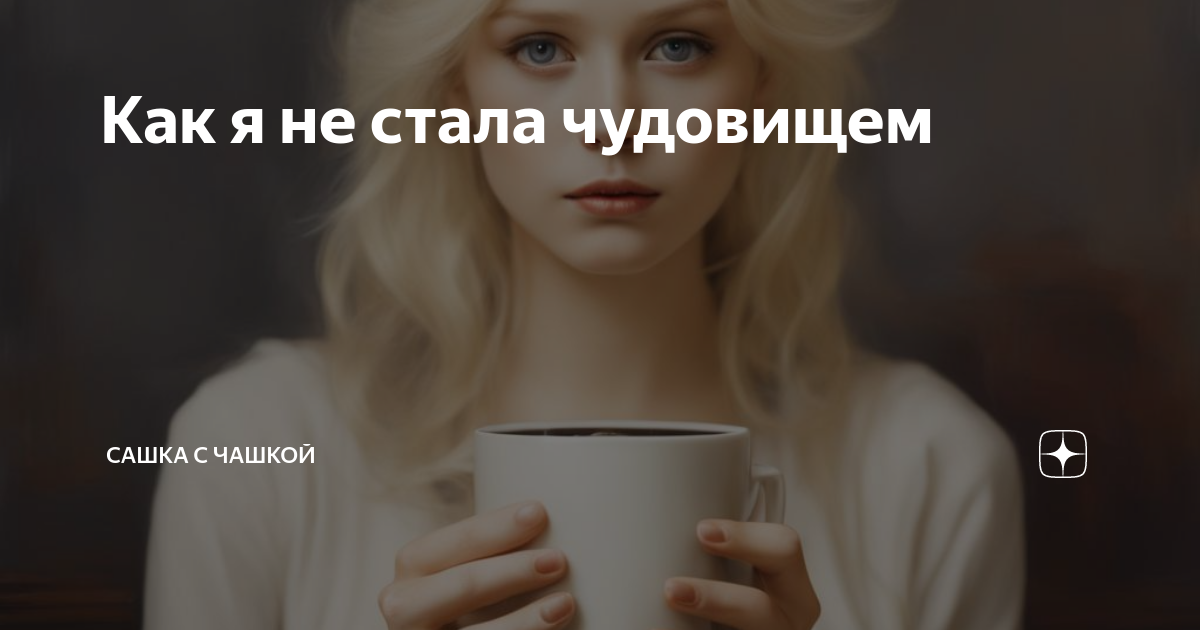 Как я не стала чудовищем Сашка с чашкой Дзен