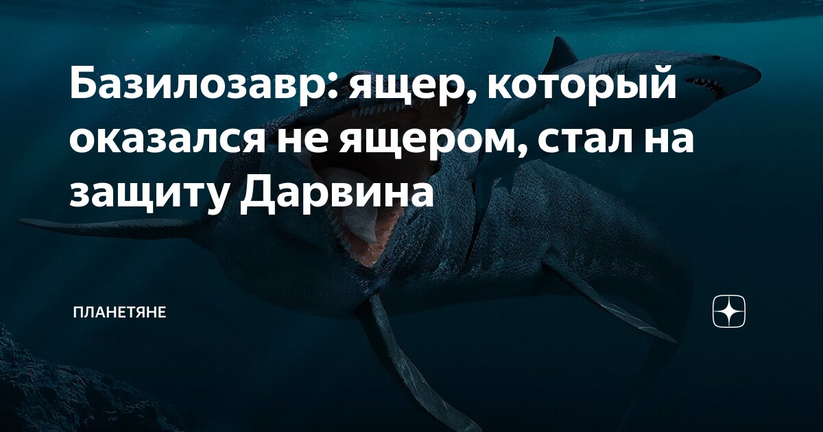 Базилозавр ящер который оказался не ящером стал на защиту Дарвина
