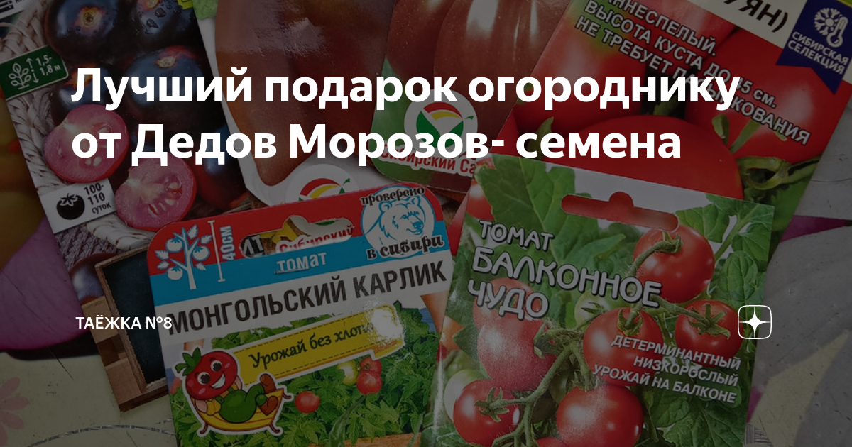 Лучший подарок огороднику от Дедов Морозов- семена | ТАЁЖКА №8 | Дзен