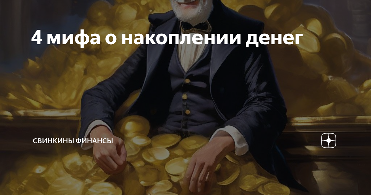 4 мифа о накоплении денег | Свинкины финансы | Дзен