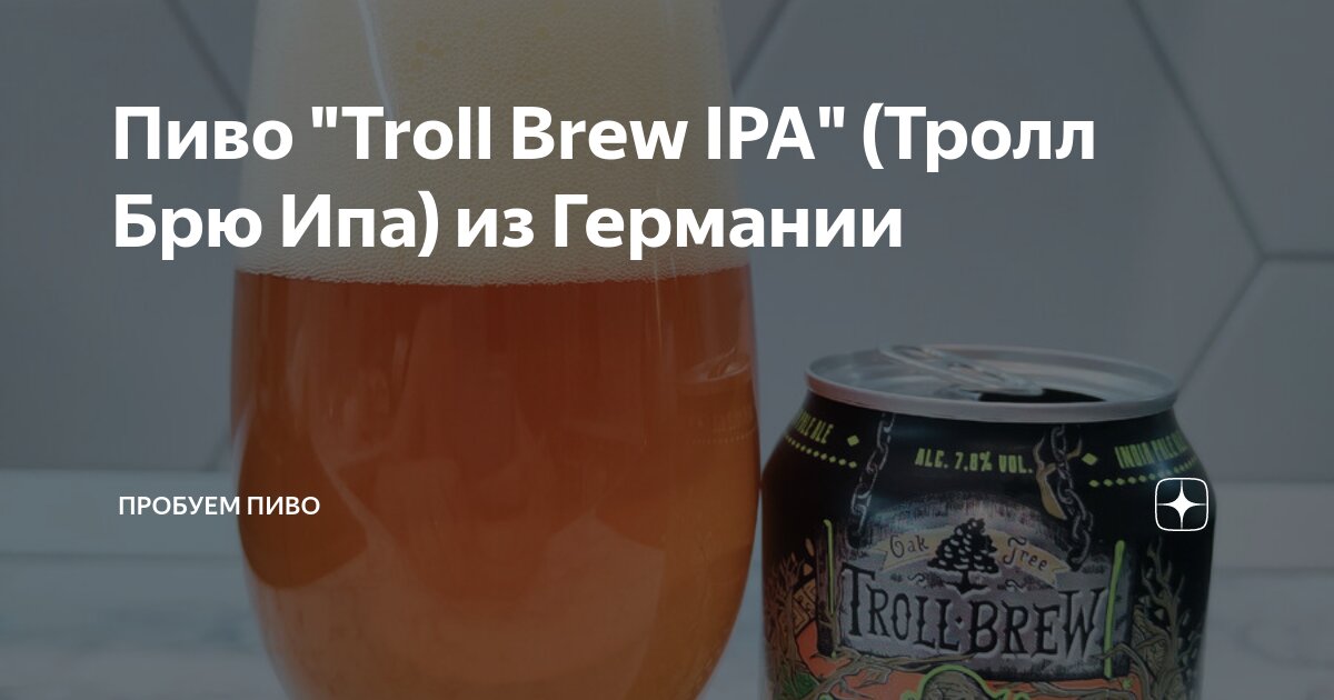 Пиво "Troll Brew IPA" (Тролл Брю Ипа) из Германии | Пробуем пиво | Дзен