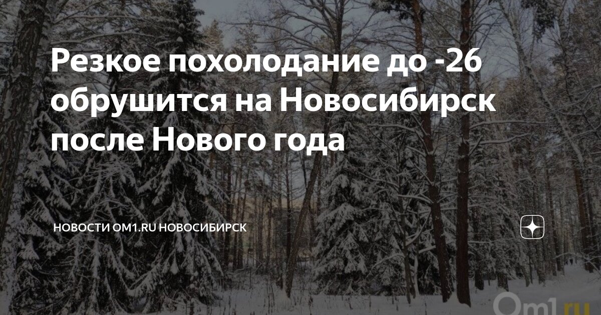 Резкое похолодание до -26 обрушится на Новосибирск после Нового года | Новости Om1.ru ...