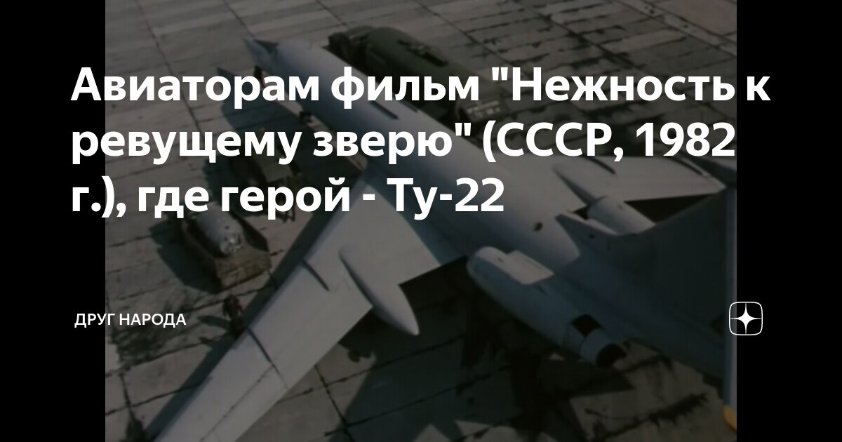 Авиаторам фильм "Нежность к ревущему зверю" (СССР, 1982 г.), где герой ...