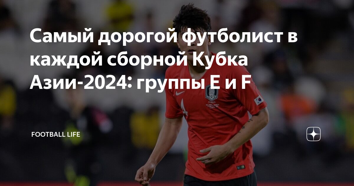 Самый дорогой футболист в каждой сборной Кубка Азии-2024: группы Е и F ...