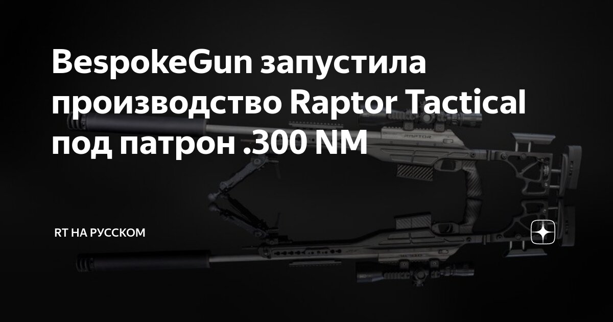 BespokeGun запустила производство Raptor Tactical под патрон .300 NM ...