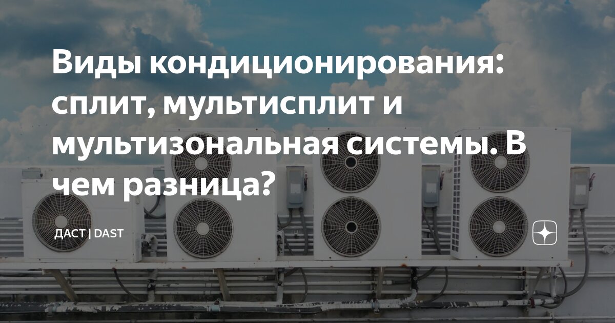Виды кондиционирования: сплит, мультисплит и мультизональная системы. В ...