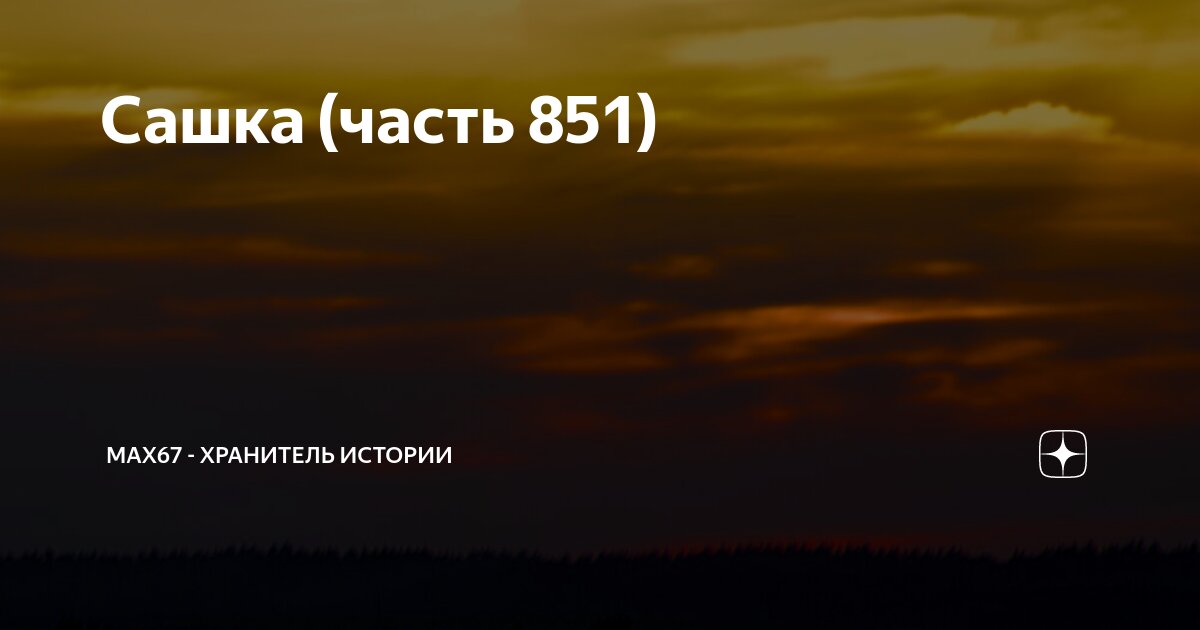 Сашка (часть 851) | MAX67 - Хранитель Истории | Дзен