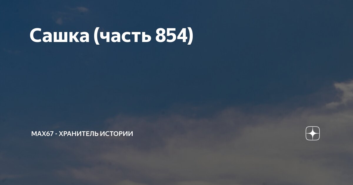 Сашка (часть 854) | MAX67 - Хранитель Истории | Дзен