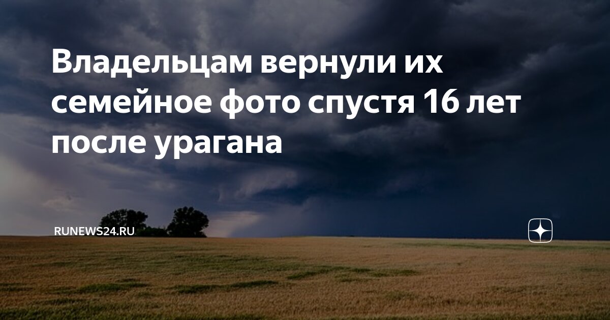 Владельцам вернули их семейное фото спустя 16 лет после урагана | RuNews24.ru | Дзен
