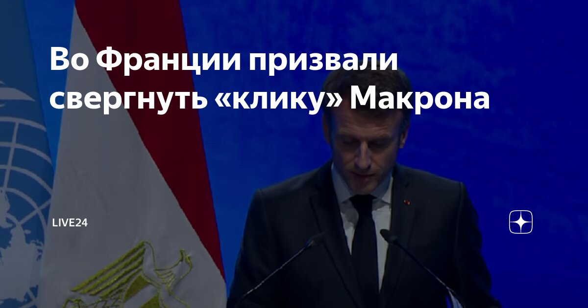 Во Франции призвали свергнуть «клику Макрона Nw24 Дзен