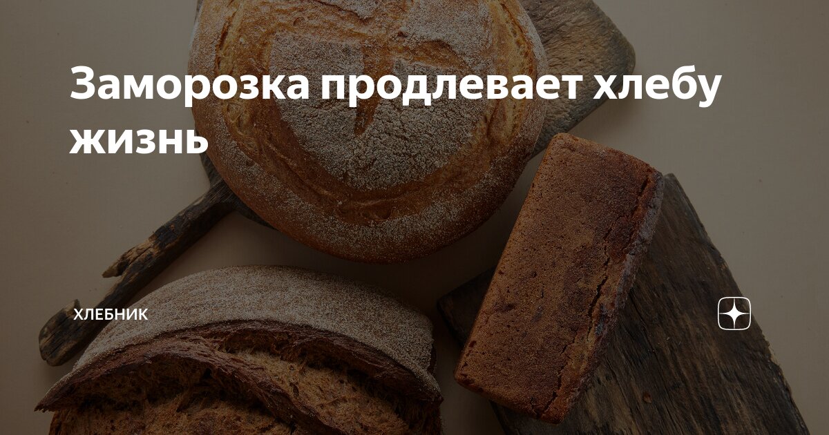 Заморозка продлевает хлебу жизнь | ХЛЕБНИК | Дзен