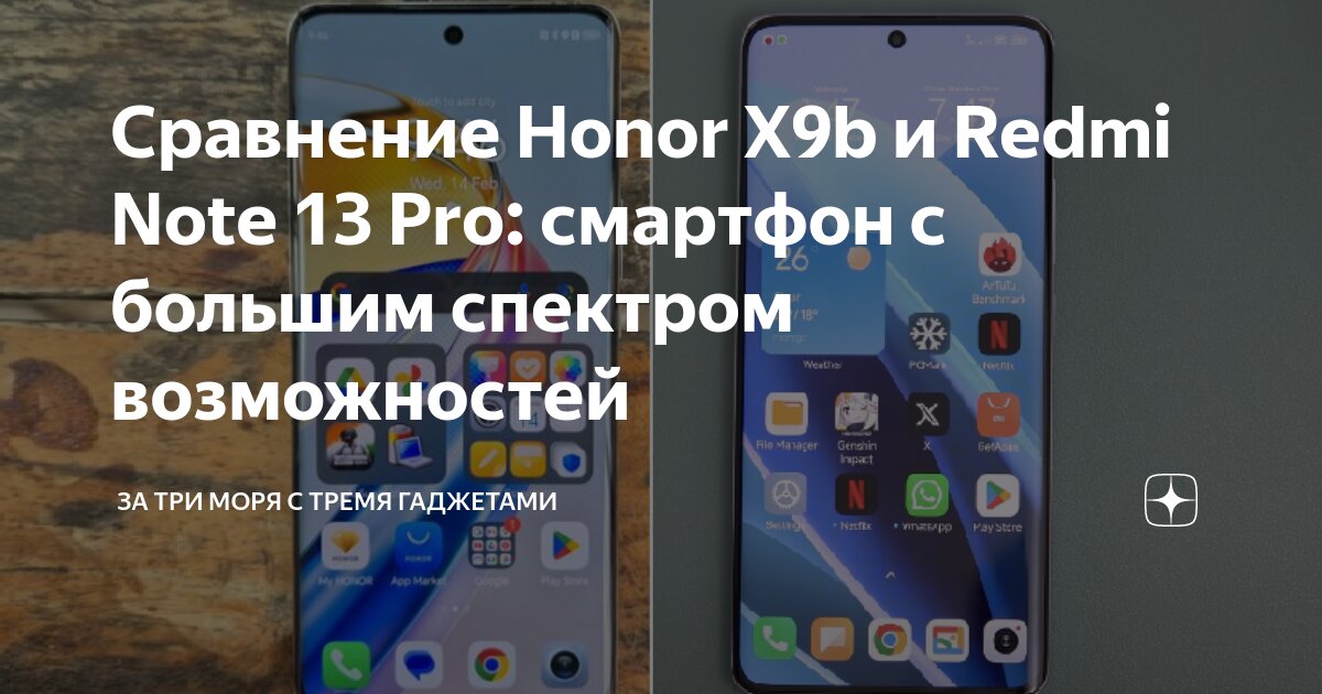 Сравнение Honor X9b и Redmi Note 13 Pro: смартфон с большим спектром ...