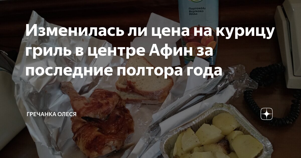 Изменилась ли цена на курицу гриль в центре Афин за последние полтора ...