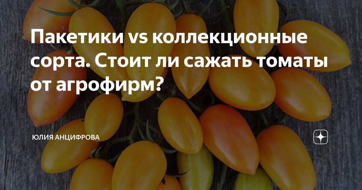 Пакетики vs коллекционные сорта. Стоит ли сажать томаты от агрофирм ...