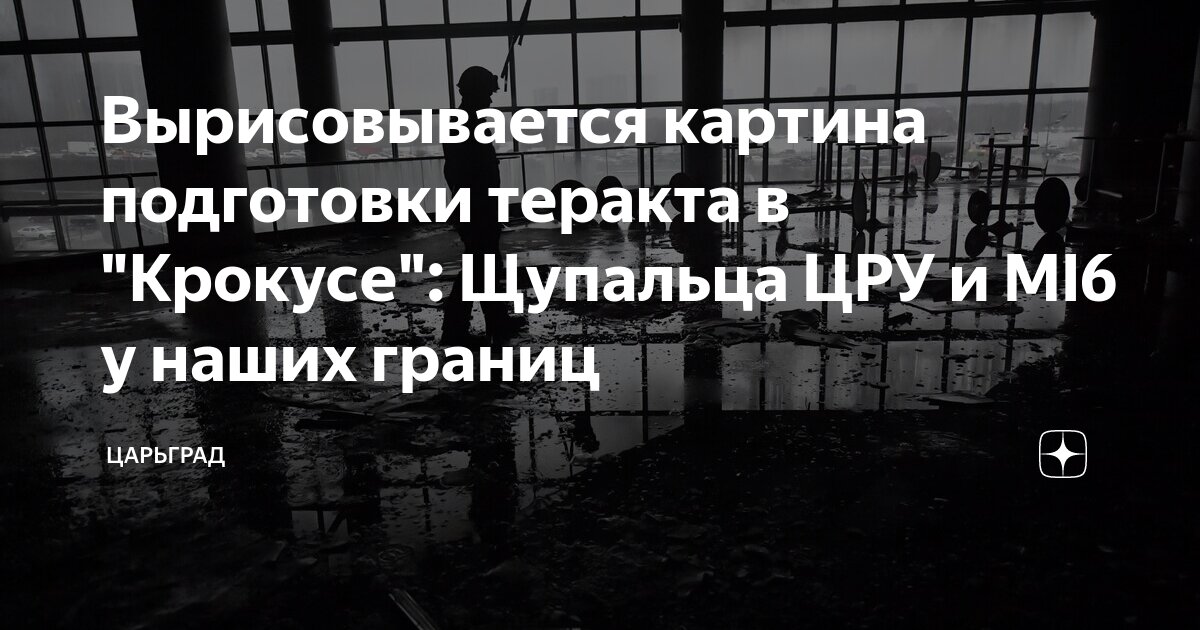 Вырисовывается картина подготовки теракта в "Крокусе": Щупальца ЦРУ и MI6 у наших границ ...