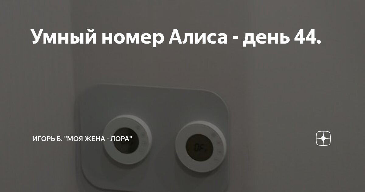 Умный номер Алиса - день 44. | Игорь Б. "Моя жена - Лора" | Дзен