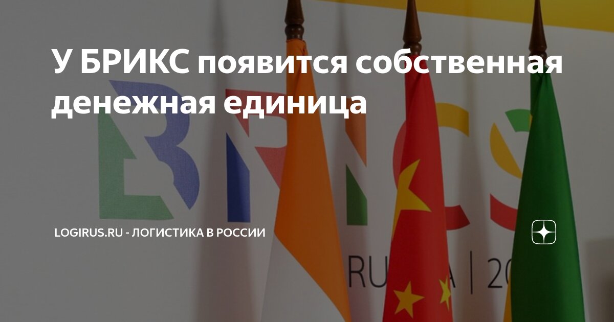 У БРИКС появится собственная денежная единица | Logirus.ru - логистика в России | Дзен