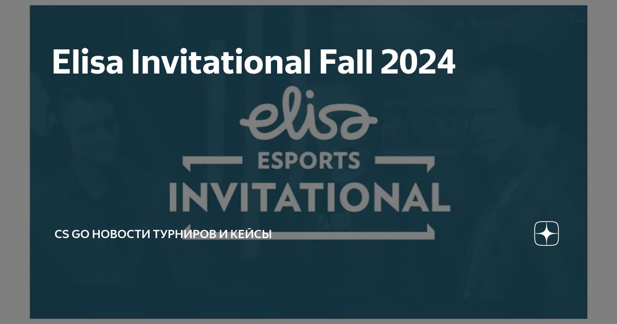 Elisa Invitational Fall 2024 | CS GO Новости турниров и кейсы | Дзен