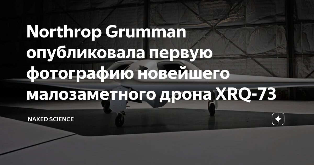 Northrop Grumman опубликовала первую фотографию новейшего малозаметного дрона XRQ-73 | Naked ...